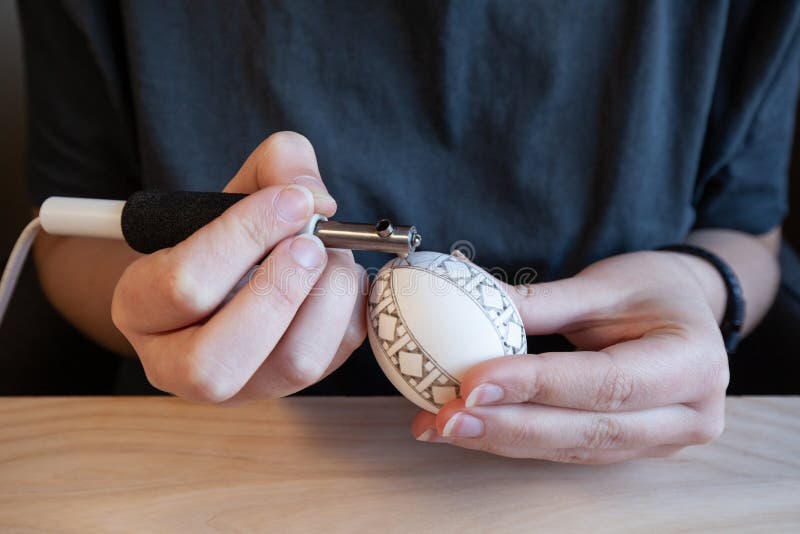 Creating an Easter Egg with the Help of an Electric Tool for Applying a ...