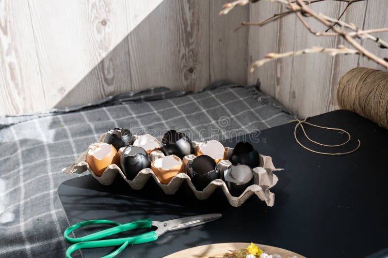 Creating Easter Holiday Decoration from Egg Shell. Diy Do it Yourself ...