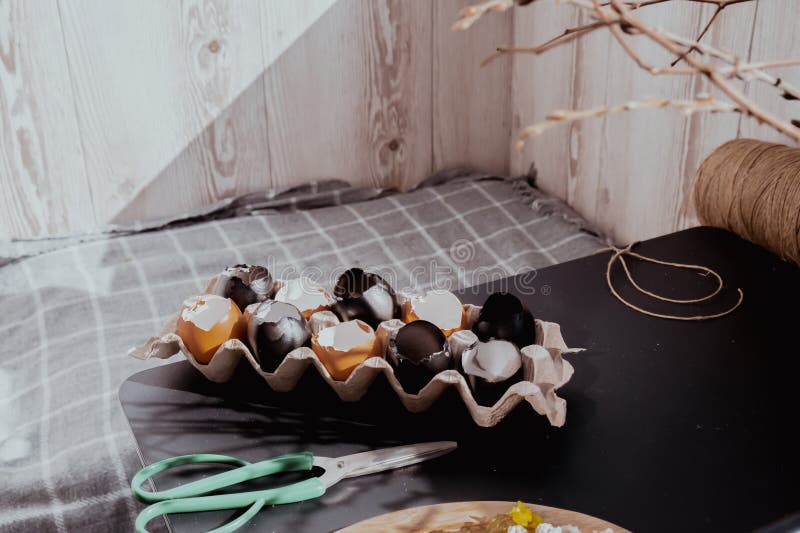 Creating Easter Holiday Decoration from Egg Shell. Diy Do it Yourself ...