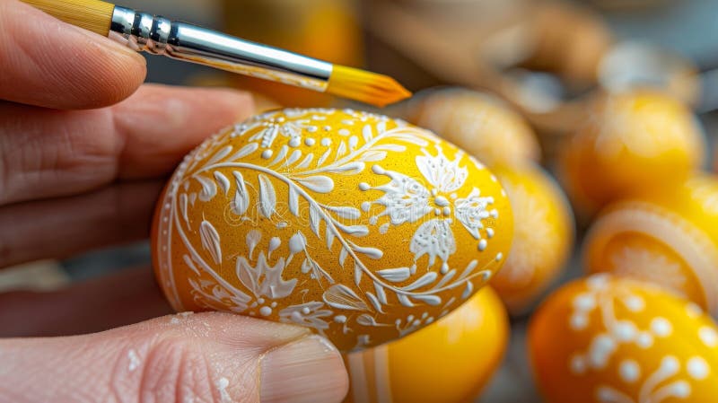 Creating Elaborate Designs on a Vibrant Yellow Eggshell Using a Fine ... Creating Elaborate Designs on a Vibrant Yellow Eggshell Using a Fine ...