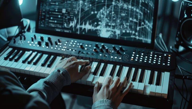 Creating Electronic Music in a Studio Using Synthesizers, Sound Mixers ...