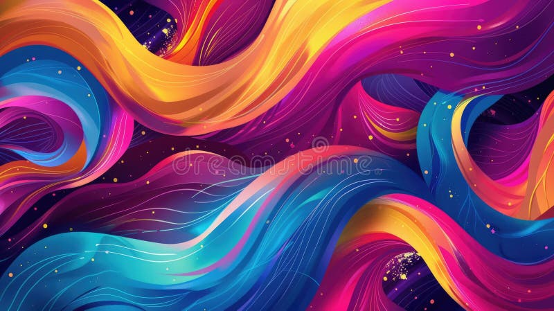 Vibrant Abstract Colorful Swirls Depict Bold, Creative Art with Dynamic ...