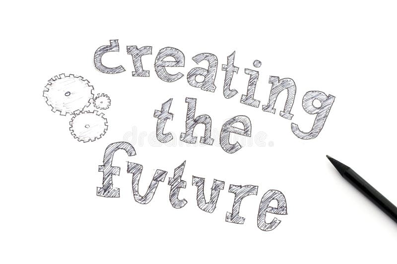 Creating the Future Concept Stock Illustration - Illustration of hand ...