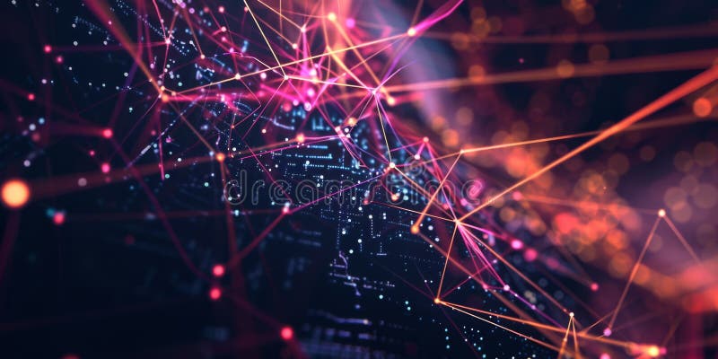 Creating a Futuristic Digital Network Concept Featuring Abstract ...