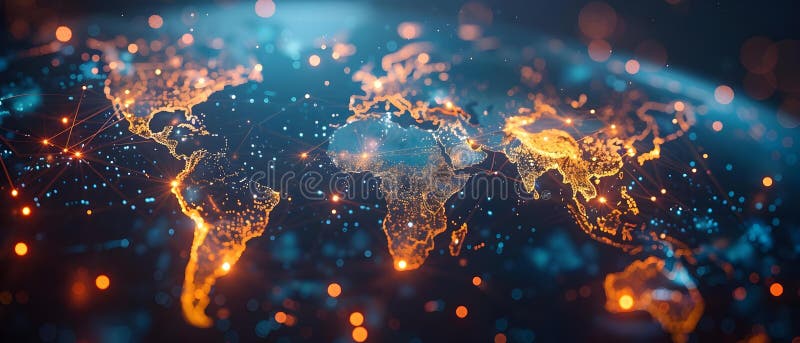 Creating a Global Blue World Effect: an Animated Map with Glowing ...