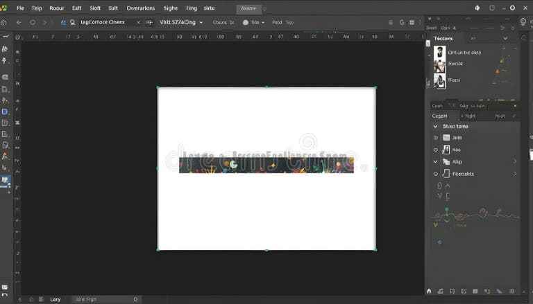 Creating Graphic Design Project on Computer Software Interface Workspace Stock Photo - Image of ...