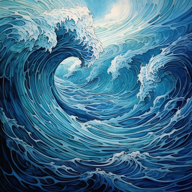 Creating a High-resolution Textured Blue Artwork with Faint Patterns ...