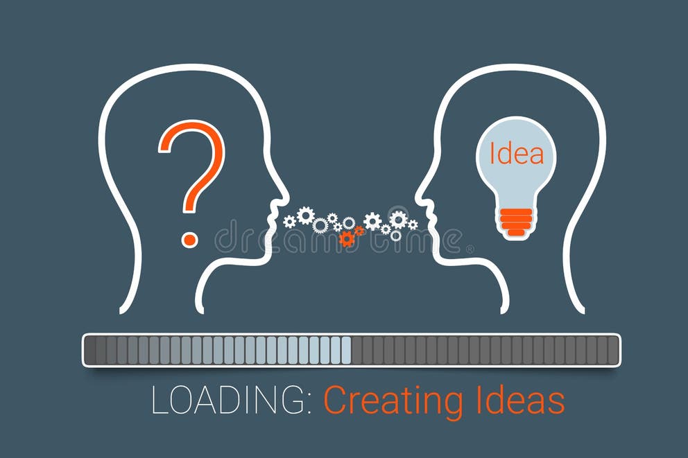 Creating Idea stock vector. Illustration of people, inspiration - 48580695