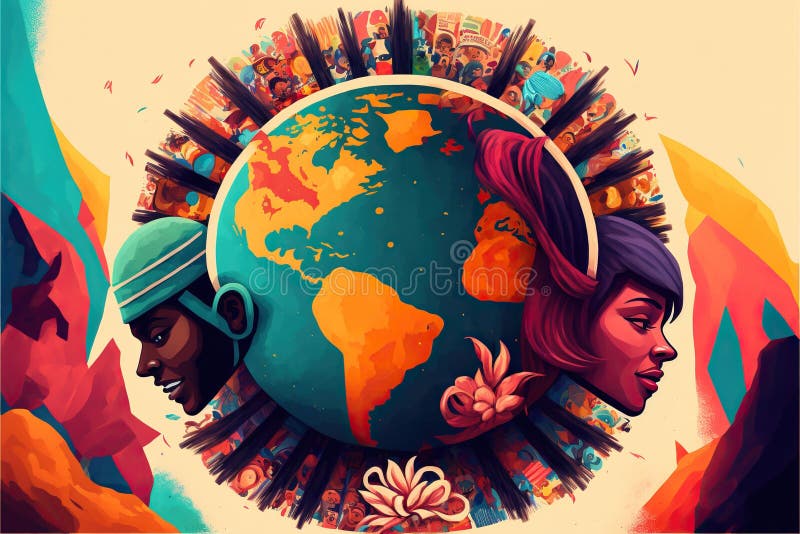 Creating an Illustration of a Unified Global Community, Created with ...