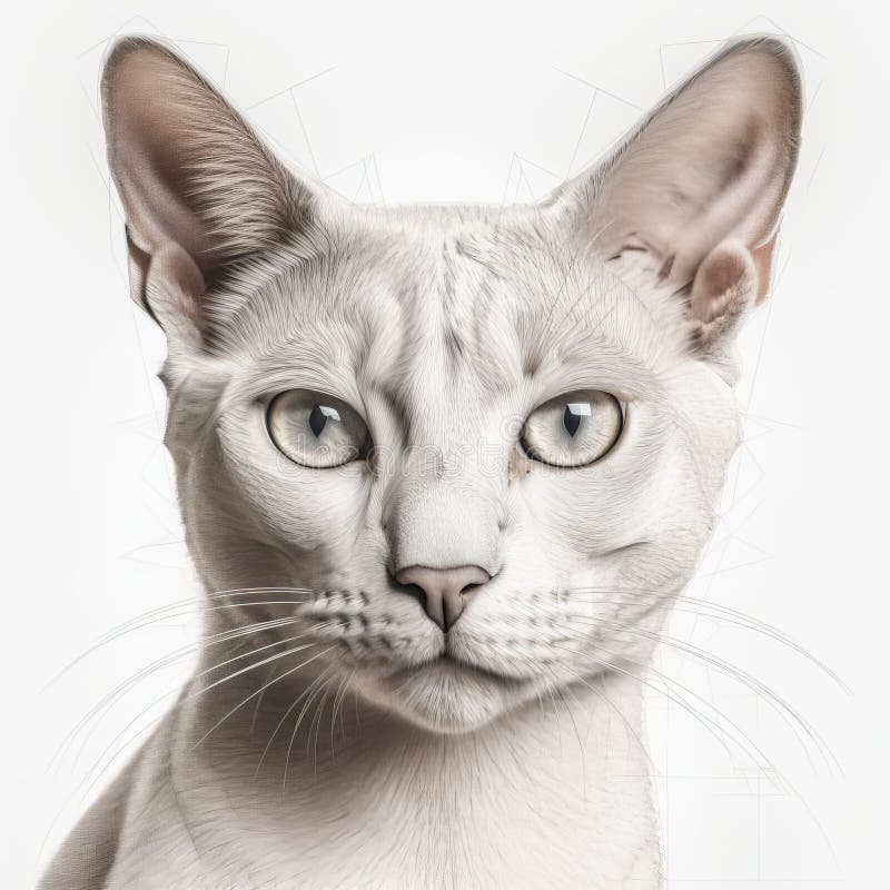 Creating an Image of a Colorpoint Shorthair Stock Illustration ...