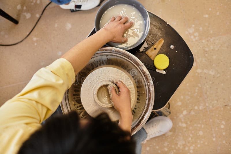 Creating Intricate Pottery Masterpieces in a Stock Image - Image of ...