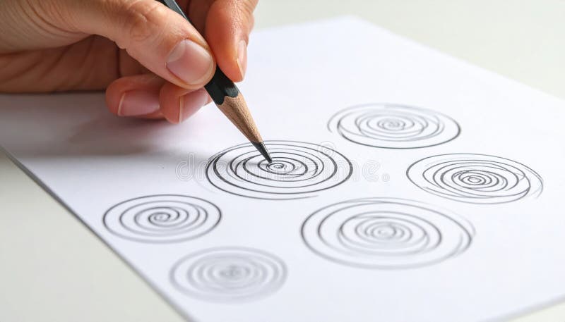 Creating Intricate Spiral Designs in a Stock Image - Image of ...