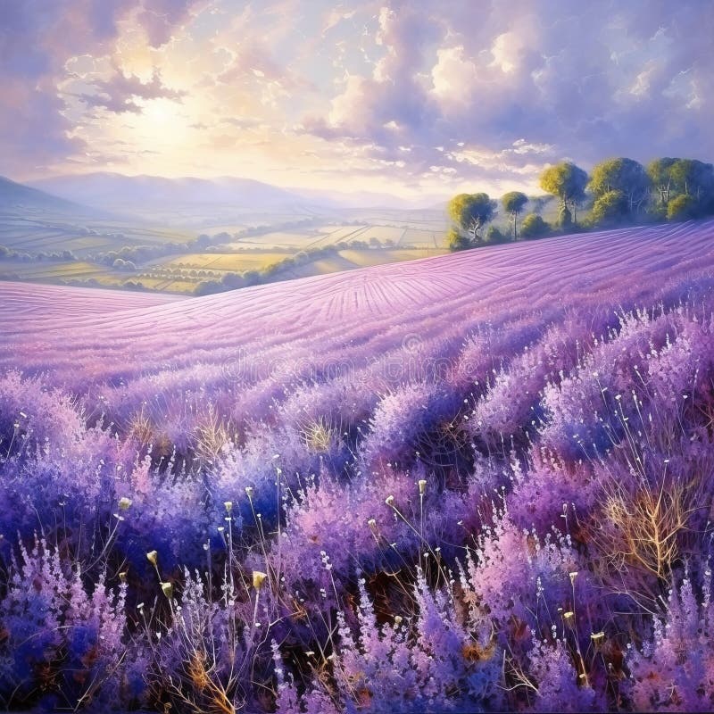Creating a Lavender Textured Picture with Irregular Patterns Stock ...