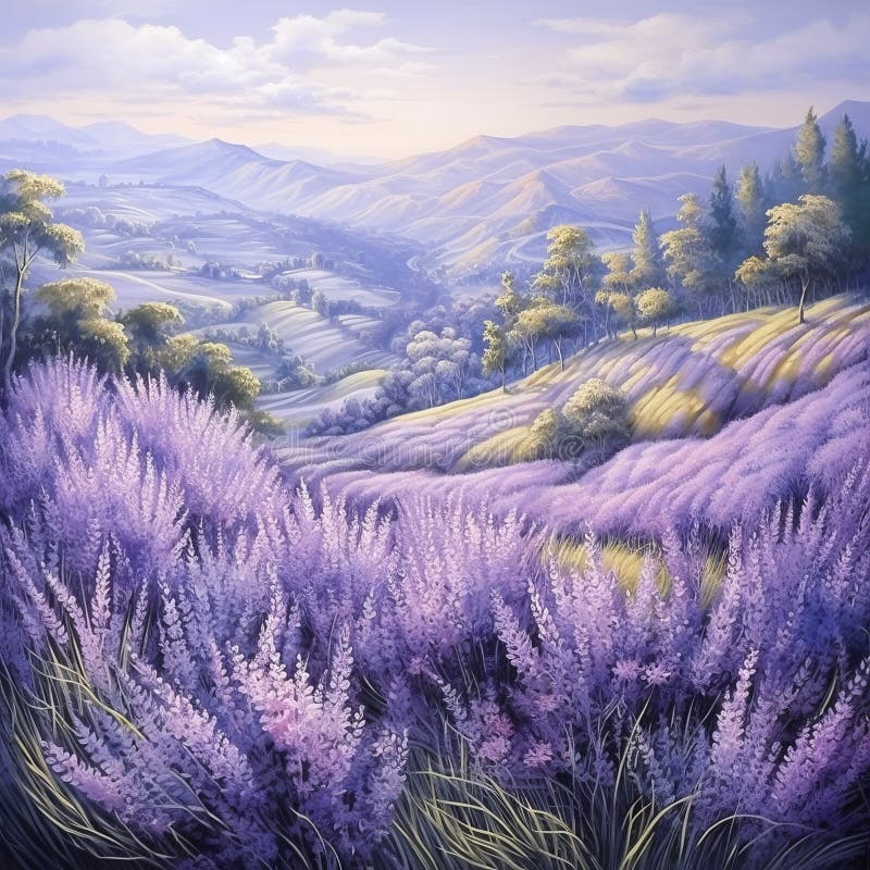 Creating a Lavender Textured Picture with Irregular Patterns Stock ...
