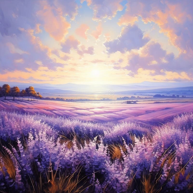 Creating a Lavender Textured Picture with Irregular Patterns Stock ...