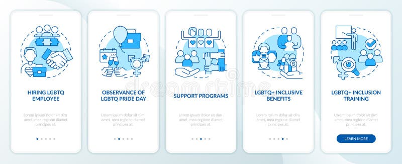 Creating LGBTQ Inclusive Workplace Blue Onboarding Mobile App Screen ... Creating LGBTQ Inclusive Workplace Blue Onboarding Mobile App Screen ...