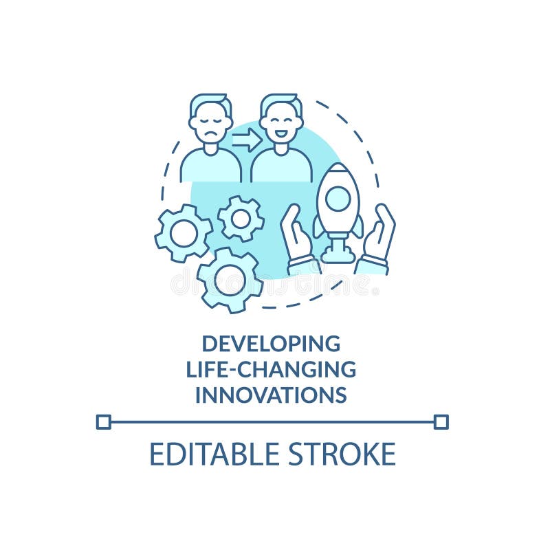 Creating Life-changing Innovations Concept Icon Stock Vector ...