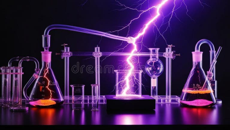 Creating Lightning in the Laboratory Stock Illustration - Illustration ...