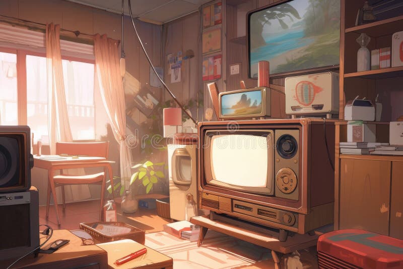 Creating a Lofi Atmosphere with a Vintage Tv in a Nostalgic Living ...