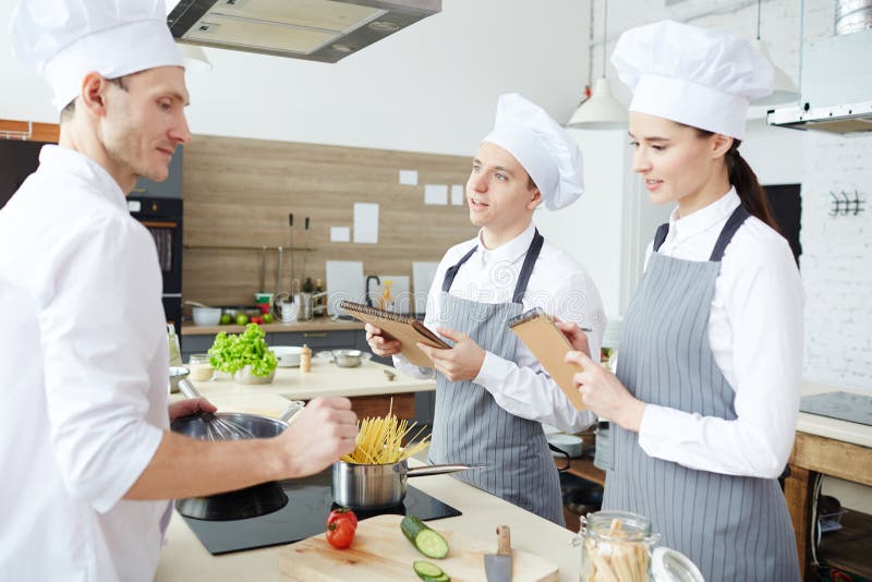 Creating Menu at Restaurant Kitchen Stock Photo - Image of adult ...