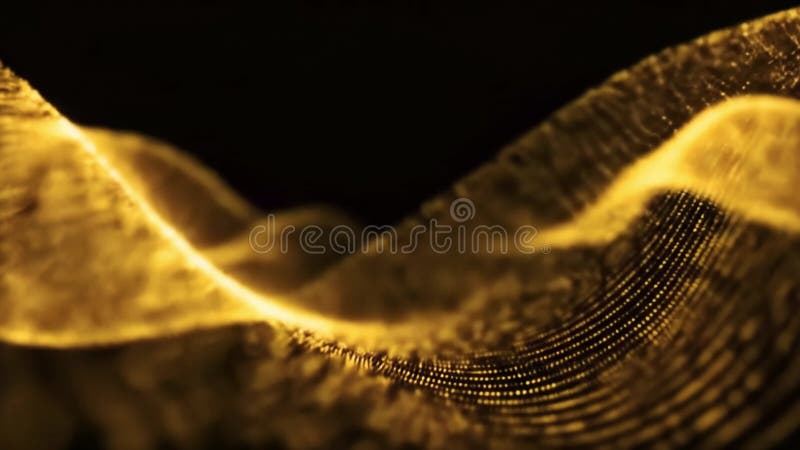 Creating Mesmerizing Golden Wave Patterns through Digital Animation and Soundwaves in a Dynamic ...