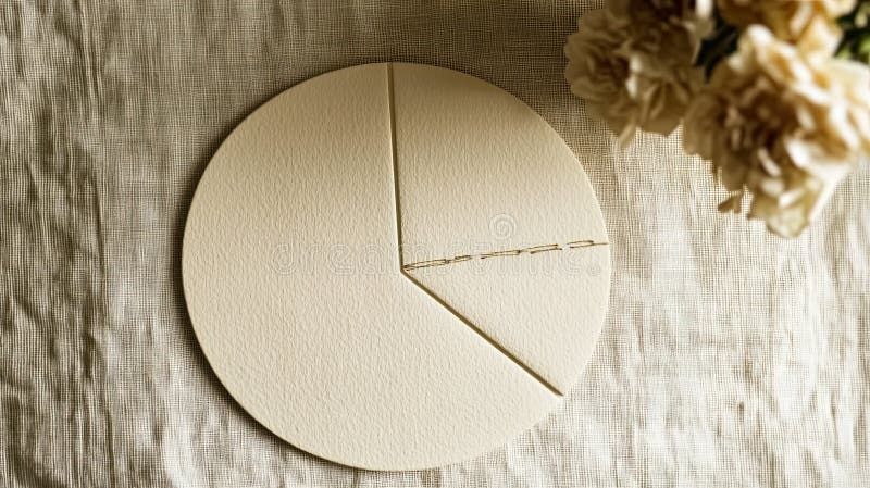 Creating a Minimalist Pie Chart on Blank Paper for Data Visualization ...