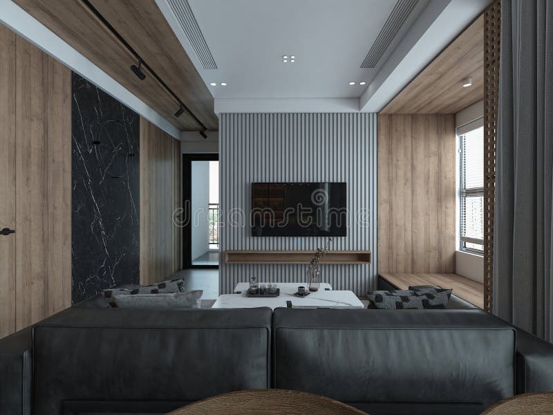 Creating a Modern Living Room that S Simple yet Cozy Stock Photo ...