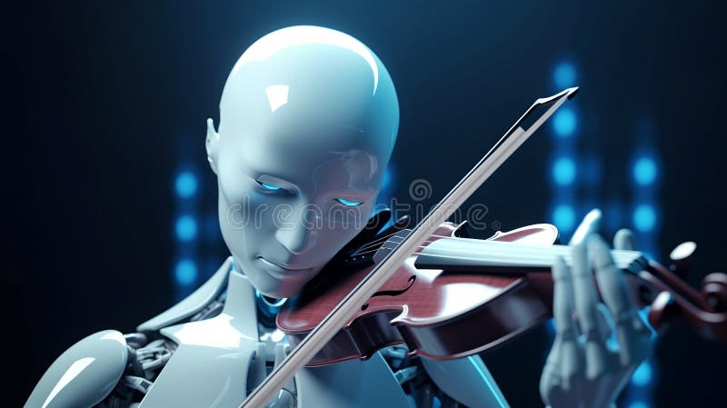 An Artificial Intelligence Robot. Modern Futuristic Cyborg Robot ...