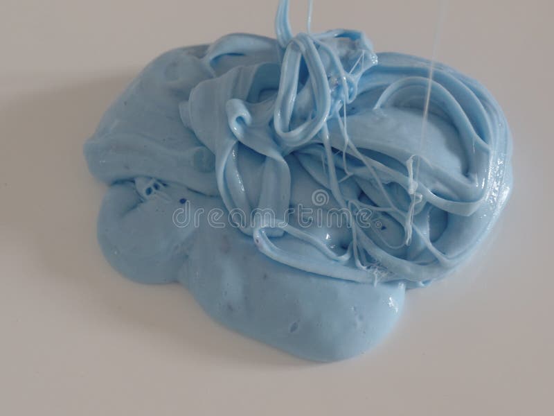 Creating Patterns with Blue Slime Stock Photo - Image of pastime ...