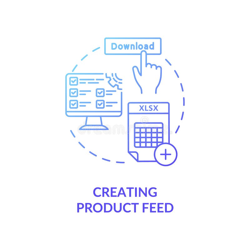 Creating Product Feed Concept Icon Stock Vector - Illustration of ...