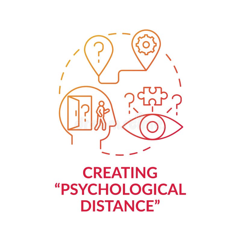 Creating Psychological Distance Red Gradient Concept Icon Stock Vector ... Creating Psychological Distance Red Gradient Concept Icon Stock Vector ...