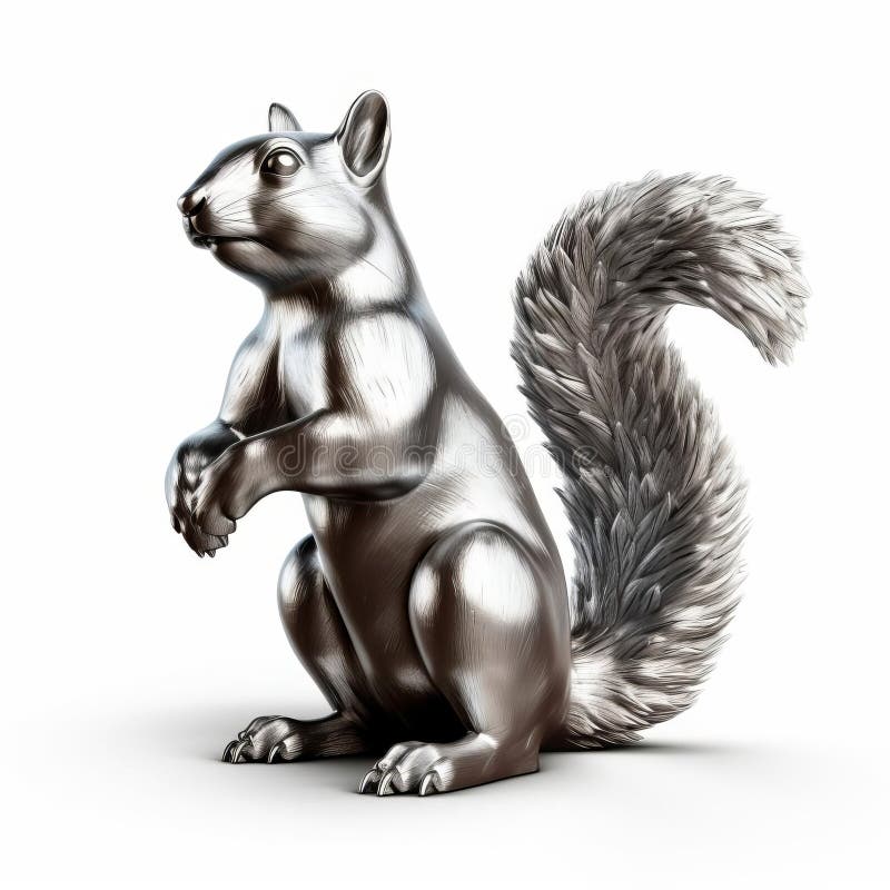 Creating a Realistic Squirrel 3d Model with Metal Texture Stock ...