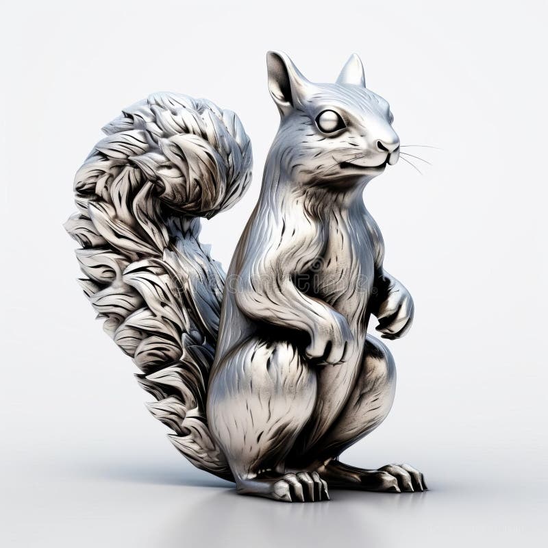 Creating a Realistic Squirrel 3d Model with Metal Texture Stock ...
