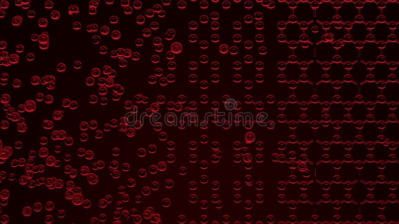 Creating Red Hexagonal Molecular Structure Model, 3D Rendering Stock ...