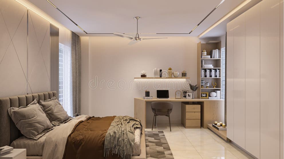 Creating a Relaxing Atmosphere in Your Master Bedroom Stock Illustration - Illustration of ...