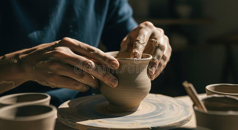 Creating Rustic Pottery with Eco-friendly Techniques in Natural Light ...