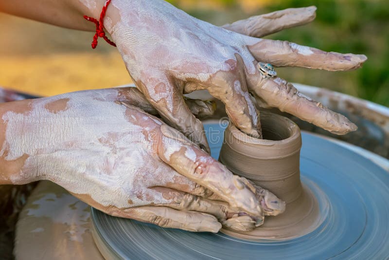 Creating Sculpture stock image. Image of creating, clay - 5406449