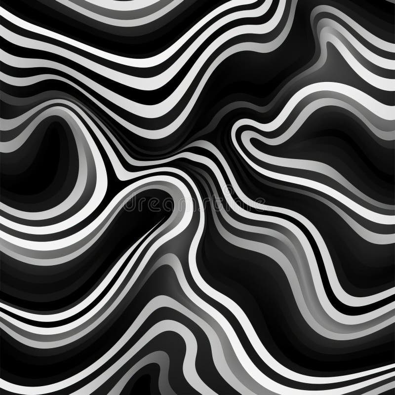 Creating a Seamless Moire in Black and White Stock Illustration ...