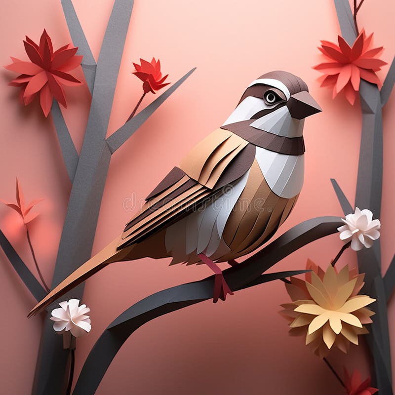 Creating a Simple yet Eye-catching Sparrow Paper Craft with a Polygon ...