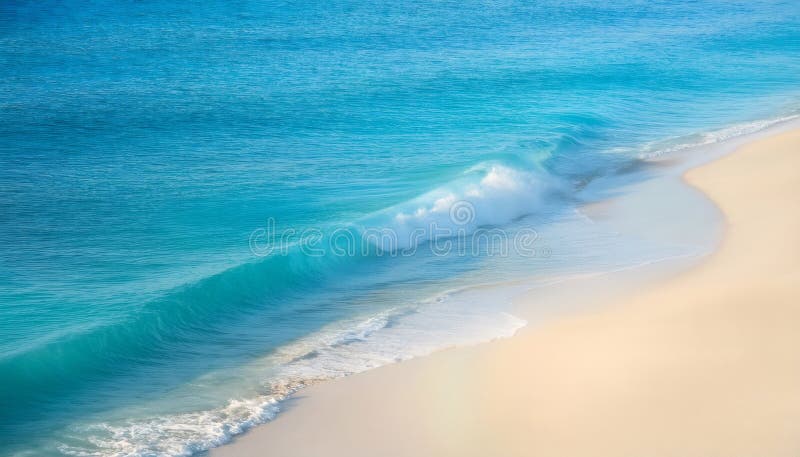 Blending Deep Blue, Vibrant Turquoise, and Soft Sand Tones, Producing ...