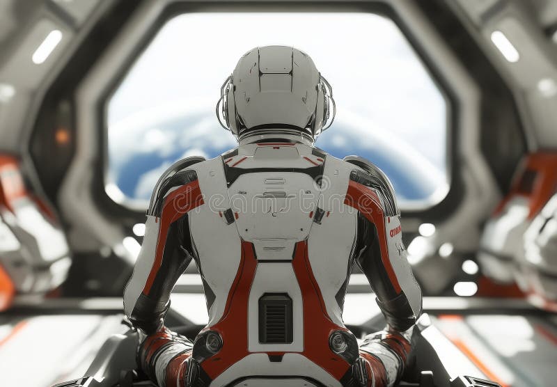 Creating a Space Astronaut . Side View. Stock Photo - Image of people ...