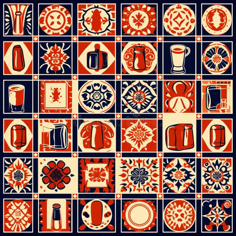 Scottish Ale Tile Pattern Stock Illustrations – 10 Scottish Ale Tile ...