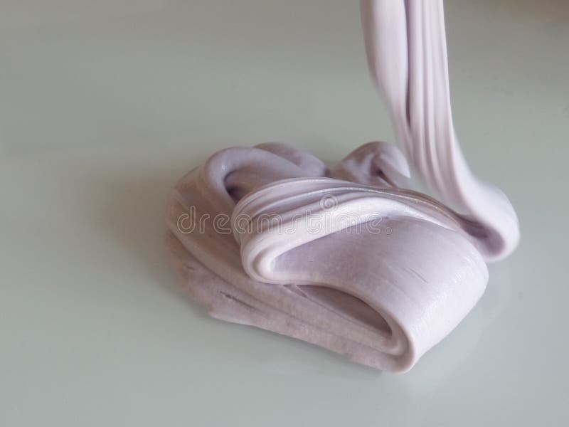 Creating Swirly Patterns Out of Pink Slime Stock Image - Image of ...