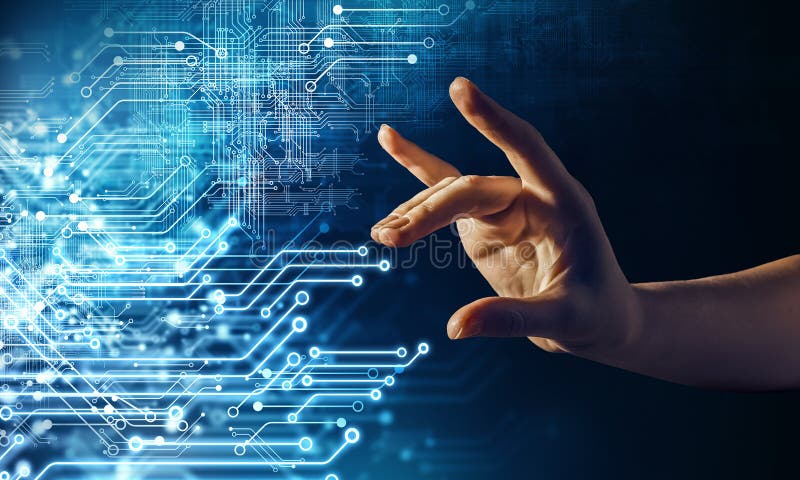 Creating the technology stock image. Image of virtual - 117786467