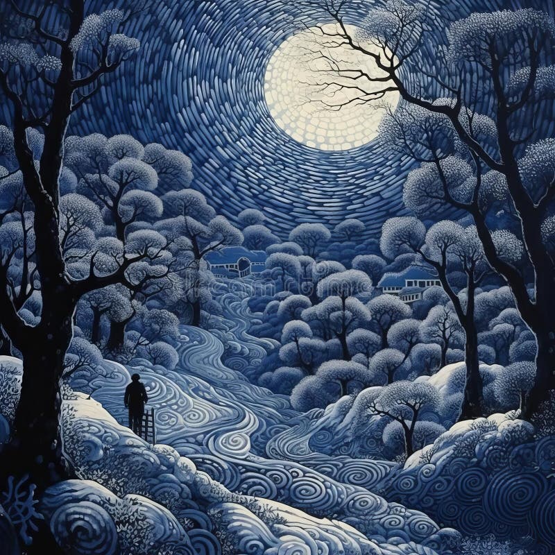 Creating a Textured Indigo Art Piece with Faint Patterns Stock ...