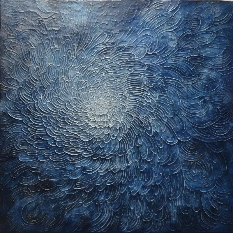 Creating a Textured Indigo Art Piece with Faint Patterns Stock ...