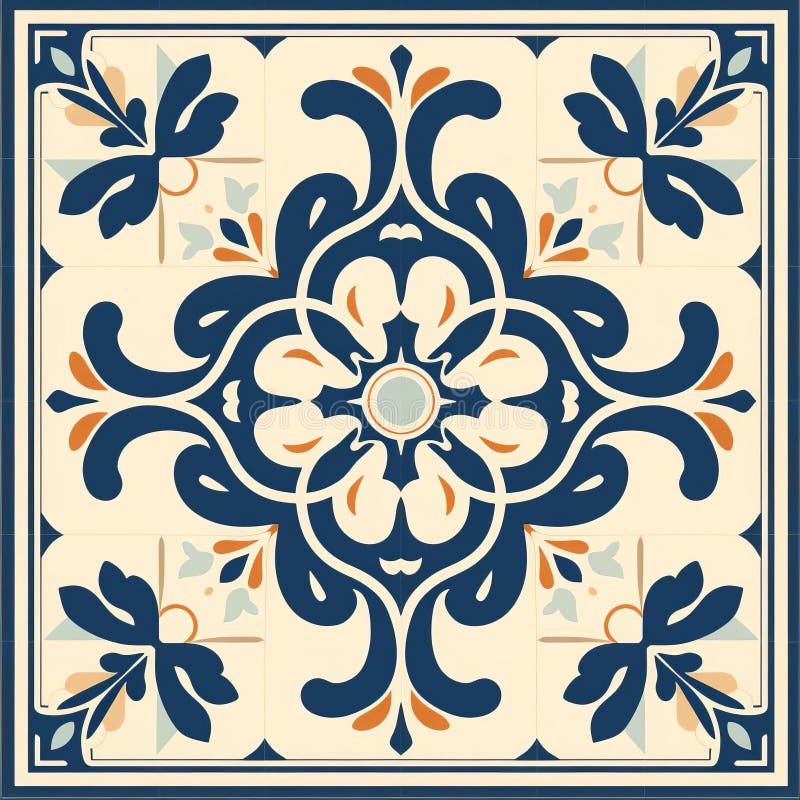 Creating a Traditional English Bitter Tile Pattern Design Stock ...