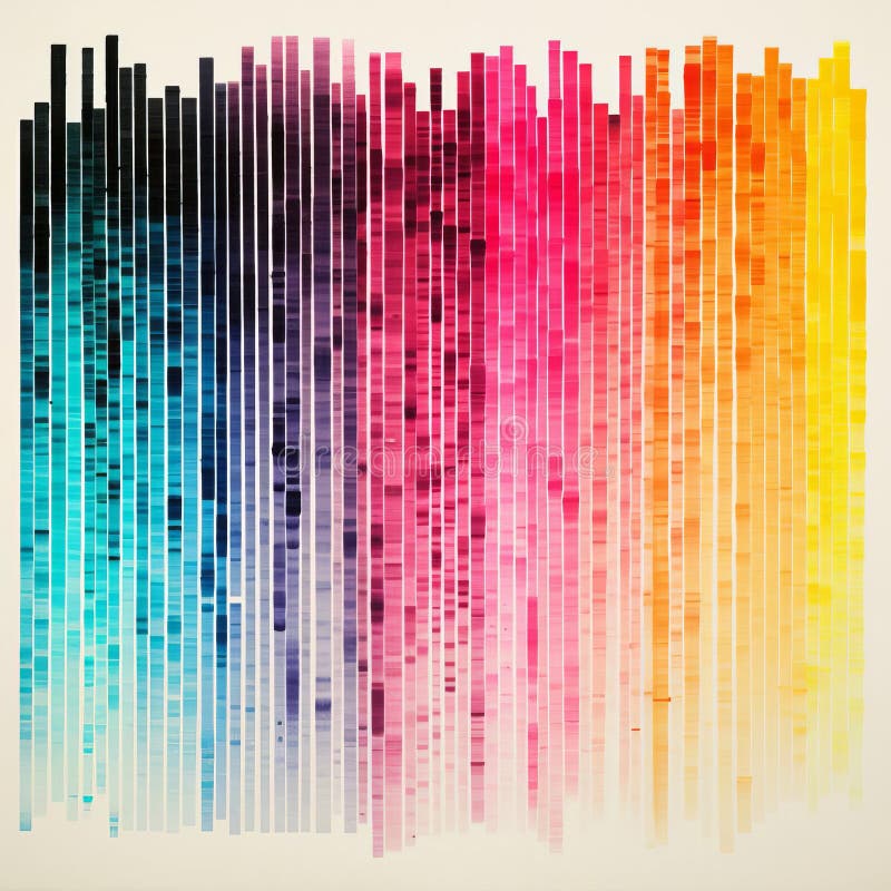 Creating a Unique Barcode-inspired Color Gradient Artwork Design Stock ...