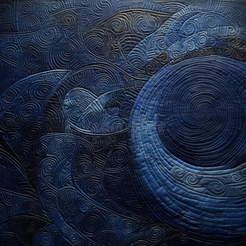 Creating a Unique Indigo Textured Artwork with Faint Patterns Stock ...