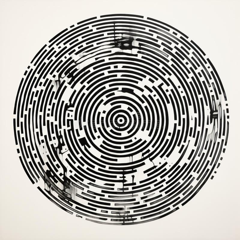 Creating Unique Swirl Art with Barcode Straight Lines Stock ...